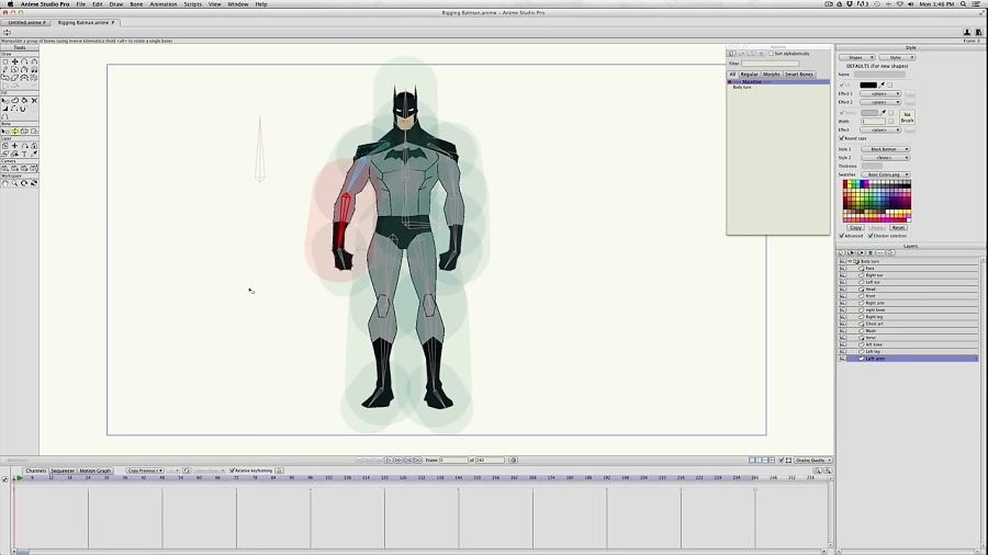 How to use a body turn to create rigged character poses MOHO 12