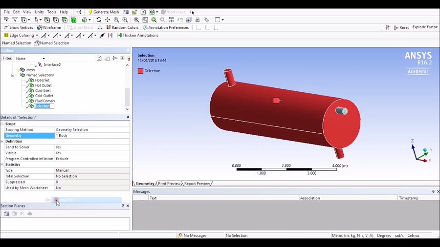 CFD Fluent tutorial - Shell and tube heat exchanger