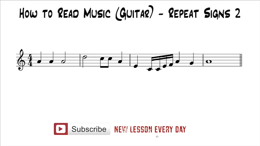 How to Read Music (Guitar) - Repeat Signs 2