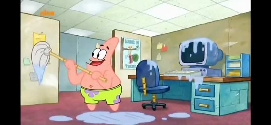 Patrick Smashing Computer Gif