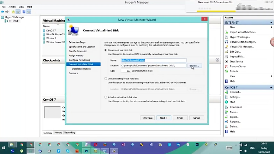 How to install MikroTik RouterOS on Hyper V step by step