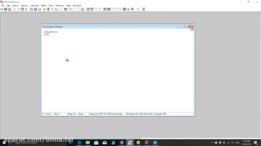 3-آموزش نرم افزار EES