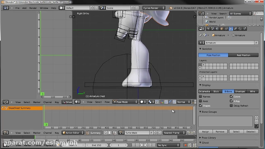 07 Creating a Cartoon Turtle Blender