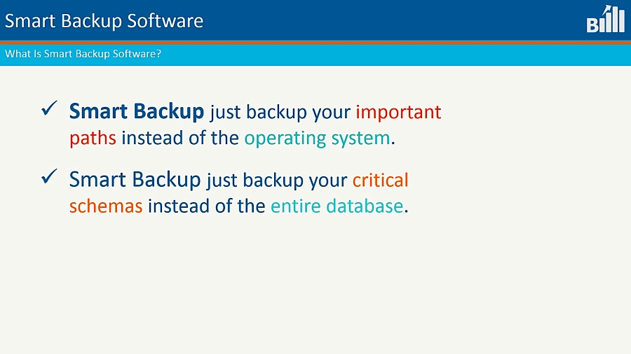 Smart Backup software for Servers