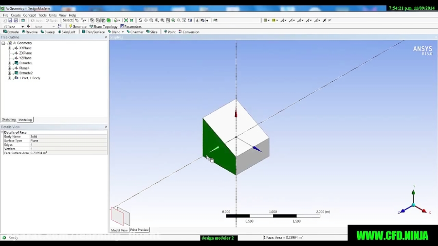 آموزش دیزاین مدلر - DesignModeler - بخش 2