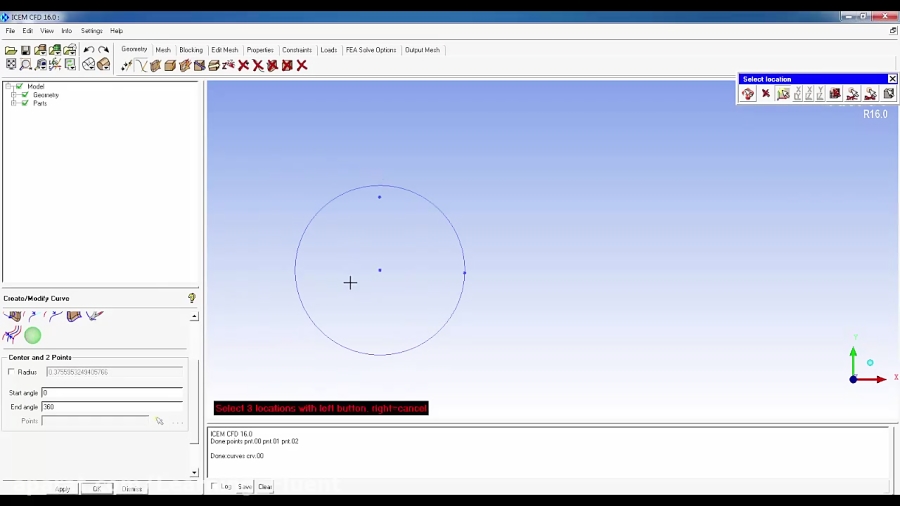 آموزش ICEM - ایجاد خط - قسمت 2