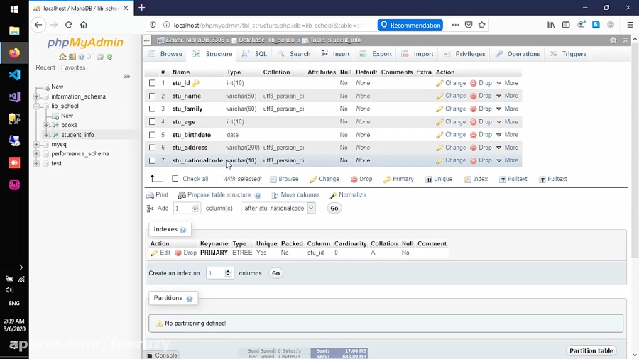 آموزش مقدماتی mysql و phpmyadmin بخش دوم