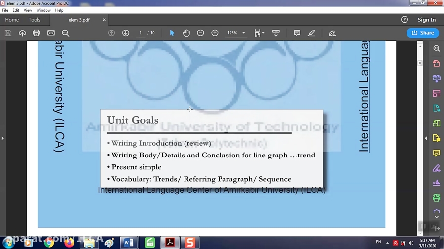 Writing -Elementary- Unit 3