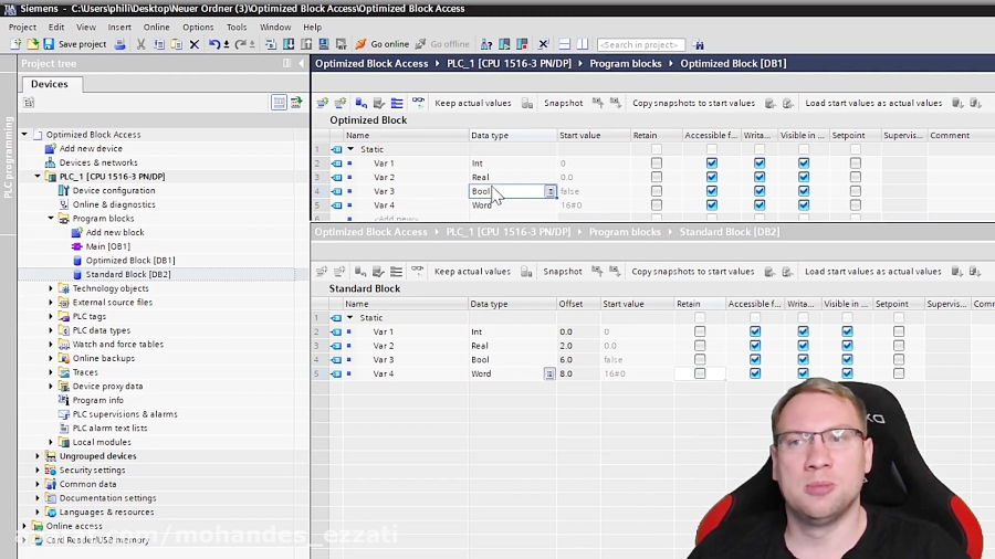 TIA Portal- Optimized Block Access _ Optimized vs Standard Data Blocks