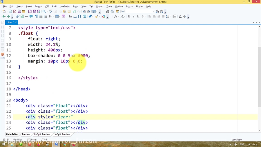 آموزش CSS جلسه ی 12 - float و clear در Css و Html