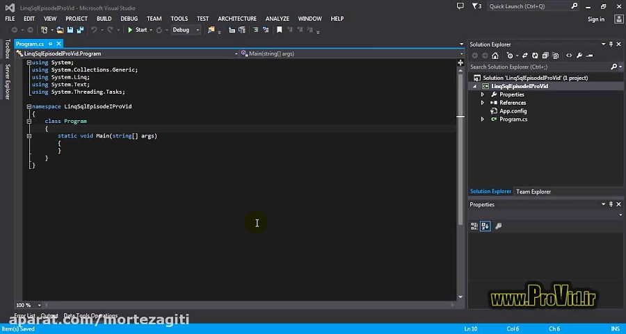 2 - اضافه کردن کلاس های LINQ To SQL