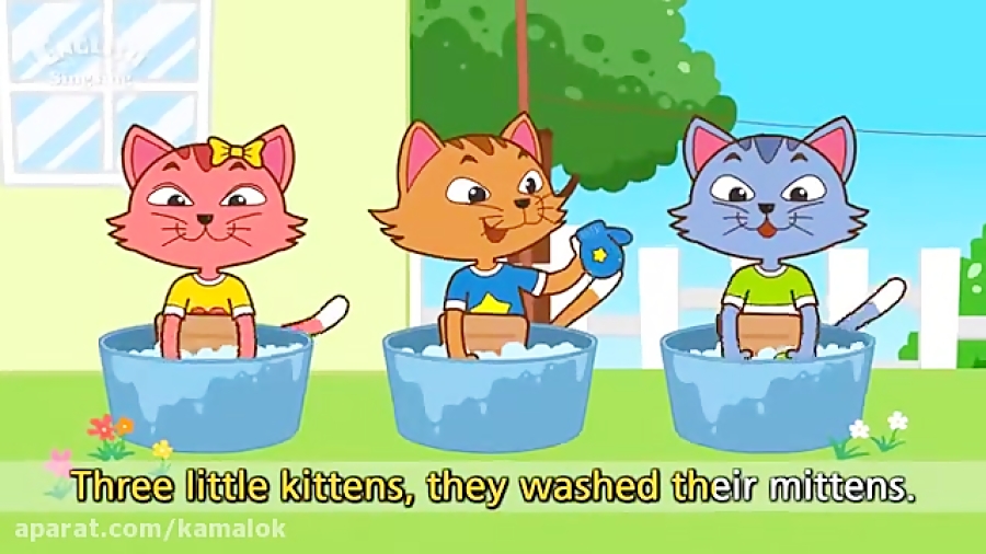 Three Little Kittens - Cute Animal Song - Mother Goose