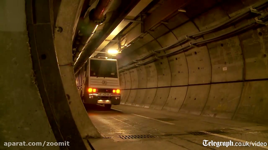 نمایی از داخل تونل سرویس تونل مانش