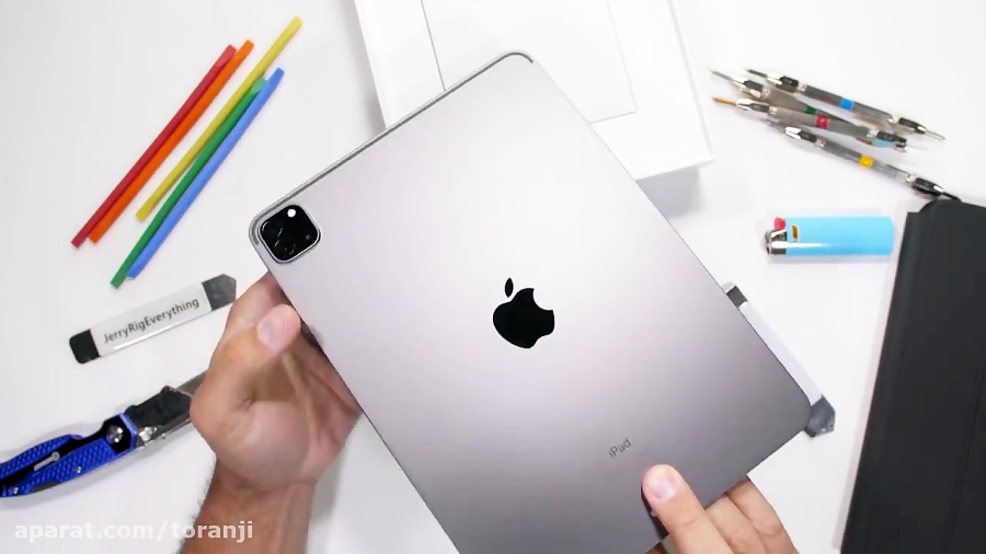 تست مقاومت آیپد پرو ۲۰۲۰ اپل