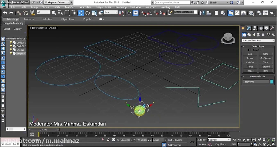 آموزش دستور Spacing tools در تری دی مکس مدرس : مهناز اسکندری