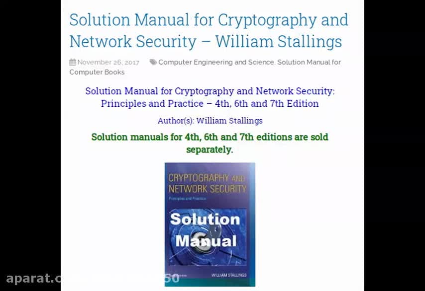 Solution Manual for Cryptography and Network Security _ William Stallings