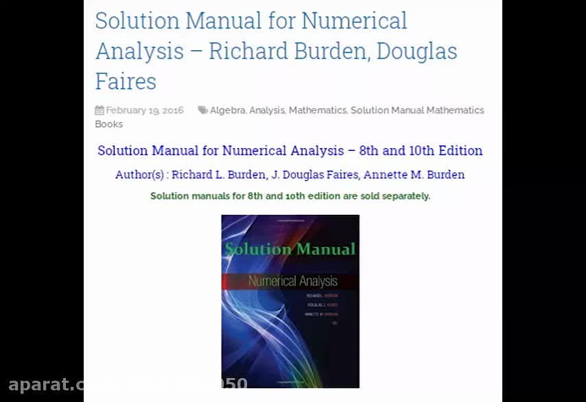 Numerical Analysis Richard L Burden Solutions at Tristan Wilkin blog Numerical Analysis Richard L Burden Solutions at Tristan Wilkin blog