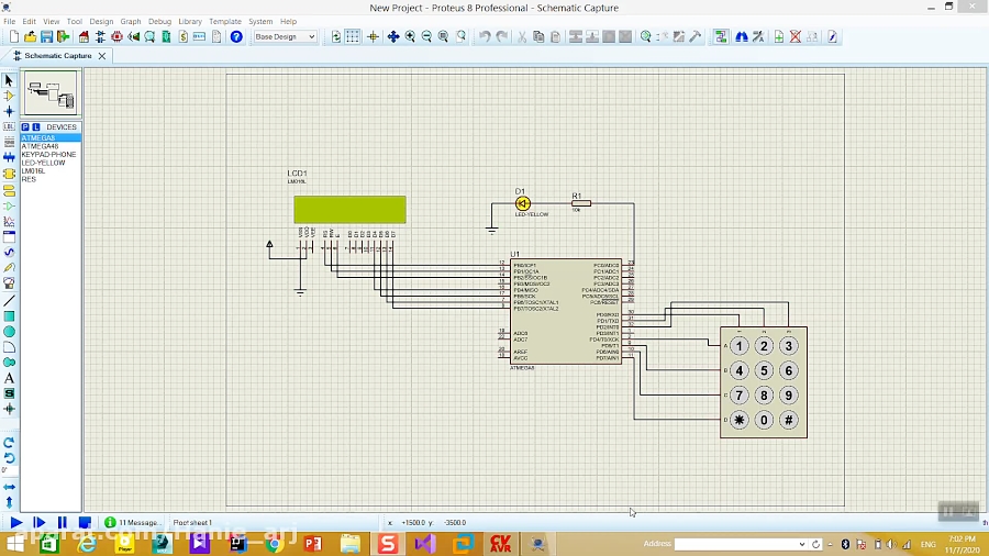 آزمایش lcd با codevision و proteus