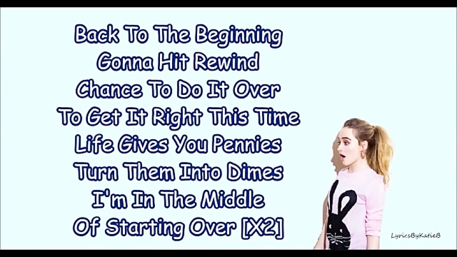 sabrina carpenter lyrics the middle of starting over