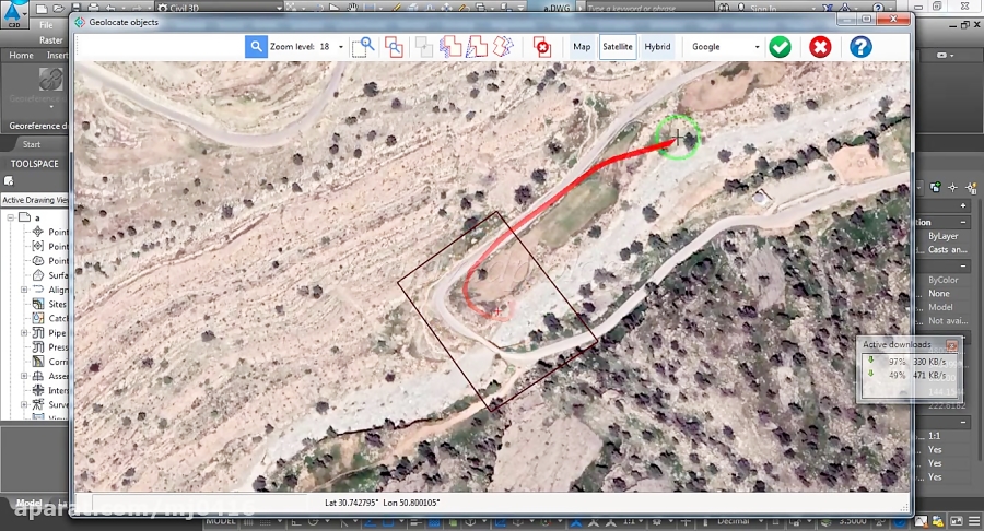 آموزش کار با Cad Earth