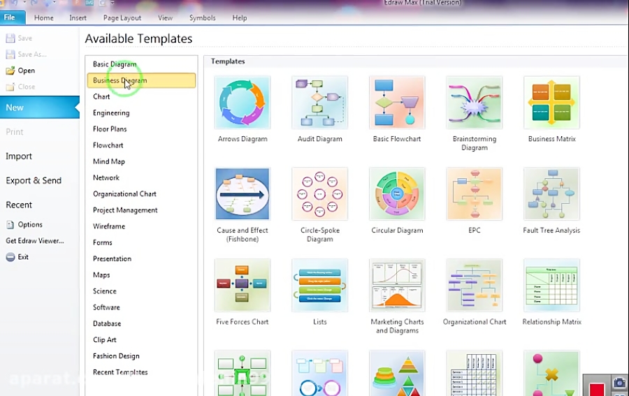 کار و فناوری نهم آموزش نرم افزار Edraw max