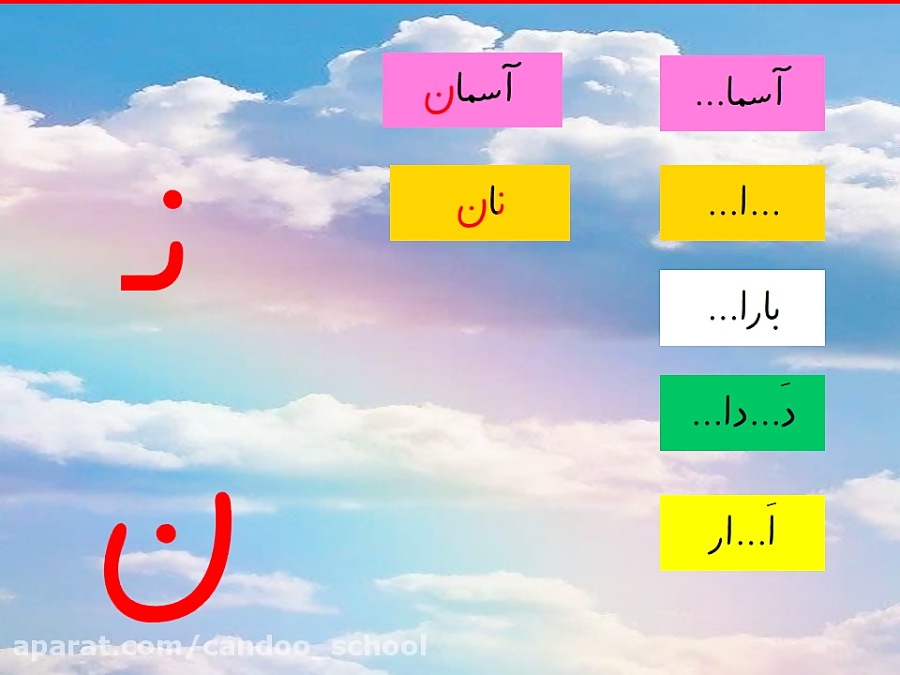 تمرین نشانه ن