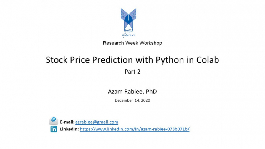 Stock Price Prediction with Python in Colab, Part 2