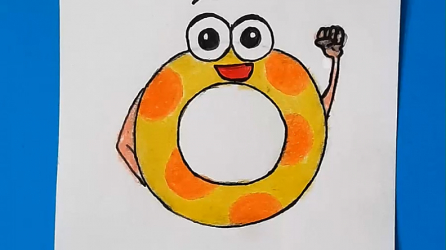 آموزش نقاشی اعداد فارسی - عدد صفر