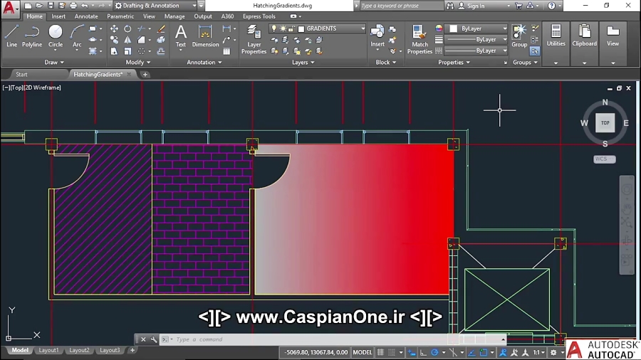 14 using the hatch command Autodesk AutoCAD 2020