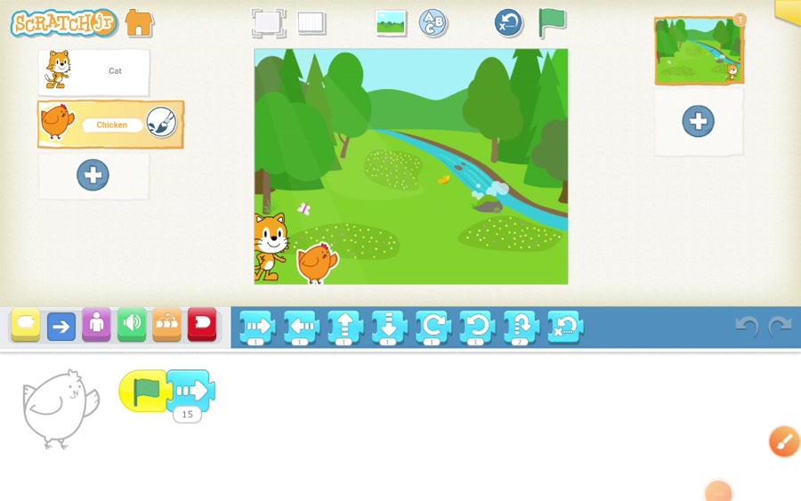 آموزش Scratch Jr به کودکان - جلسه سوم