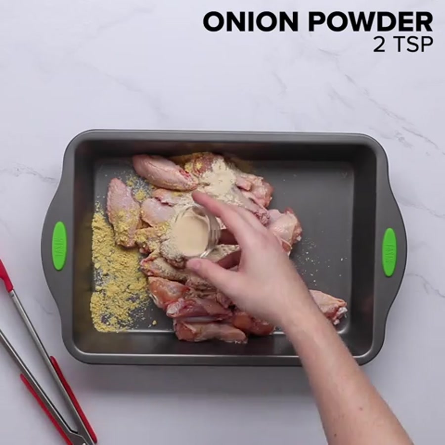 بال مرغ سوخاری با سس شیرین