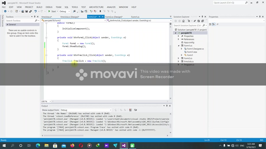 نحوی ساخت و کد زنی برنامه نویسی #C در برنامه ی Microsoft Visual Studio ...