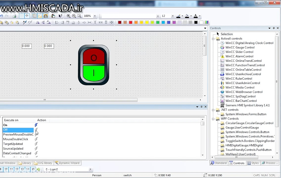 On-Off Switch Button for Wincc