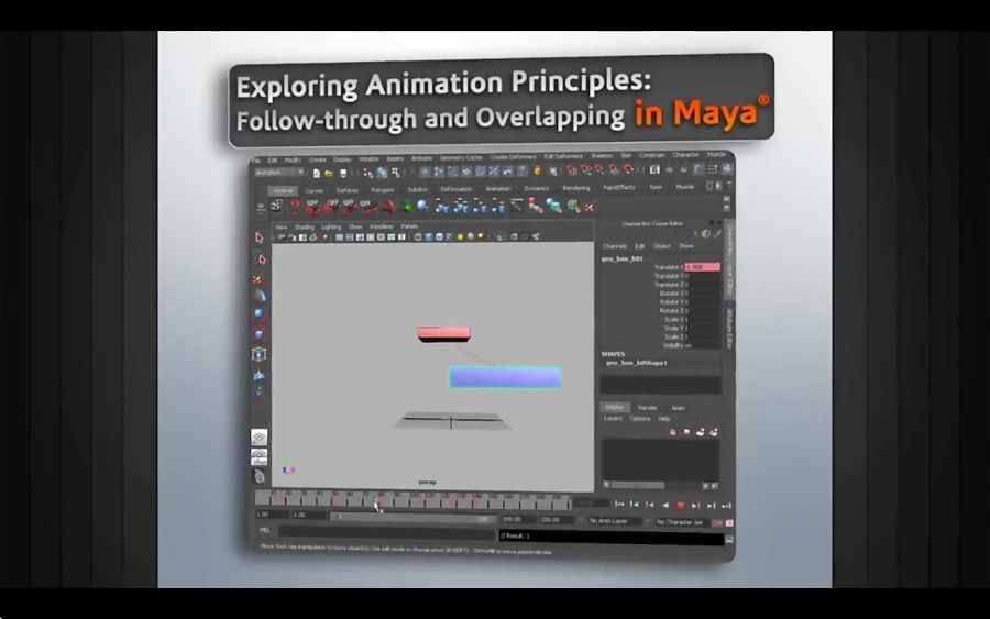 Exploring Animation Principles in Maya - Follow-Through and Overlapping
