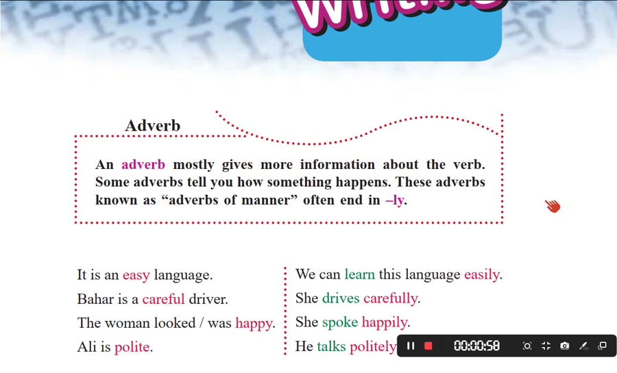 vision 1 - lesson 4 - writing - Adverb