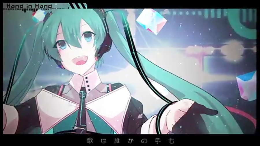 Vocaloid Hatsune Miku - hands in hands