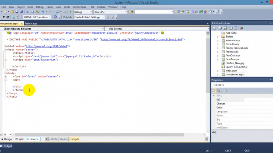 صفر تا صد آموزش جی کوئری (jquery) آشنایی با رویداد mouseover ورود نشانه ...