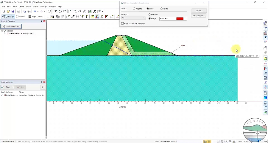 تحلیل دینامیکی سد خاکی در GeoStudio - QUAKE/W
