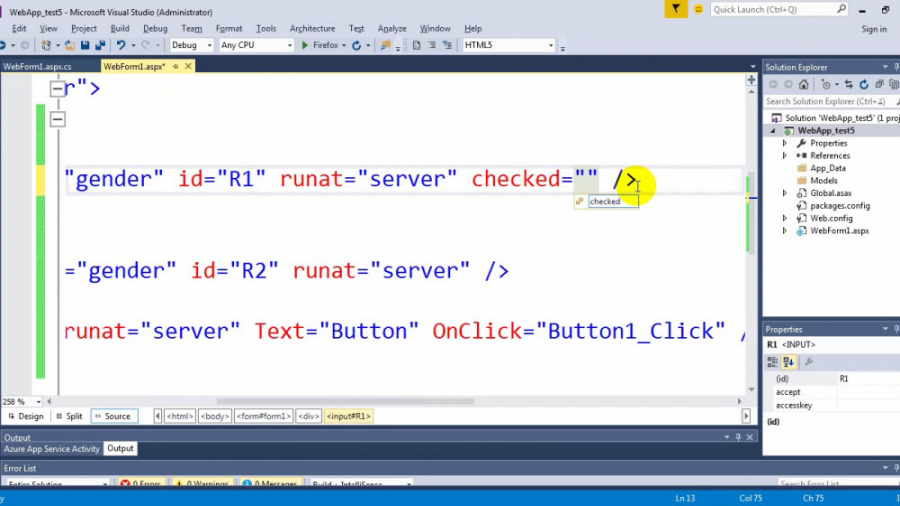 آموزش پیشرفته ASP.Net Web Forms RadioButton و CheckBox های Html