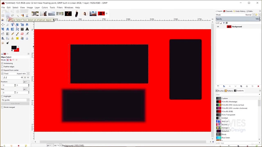 GIMP - Selection Tools - Ellipse Select Tool