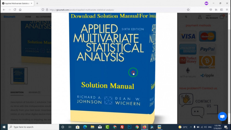 Solution Manual Applied Multivariate Statistical Analysis 6th Richard A Jonson