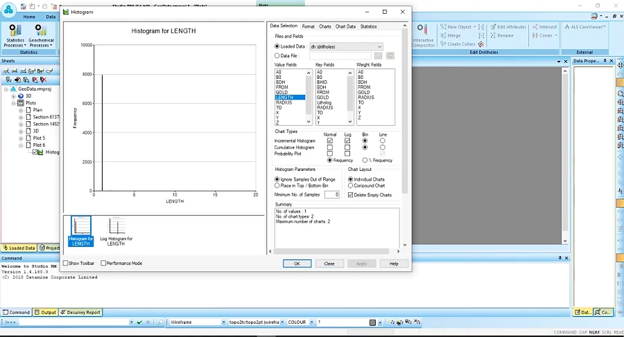 ترکیب در Datamine Studio RM