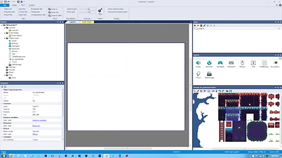 Construct 2: How to make a Pixel Platformer #1
