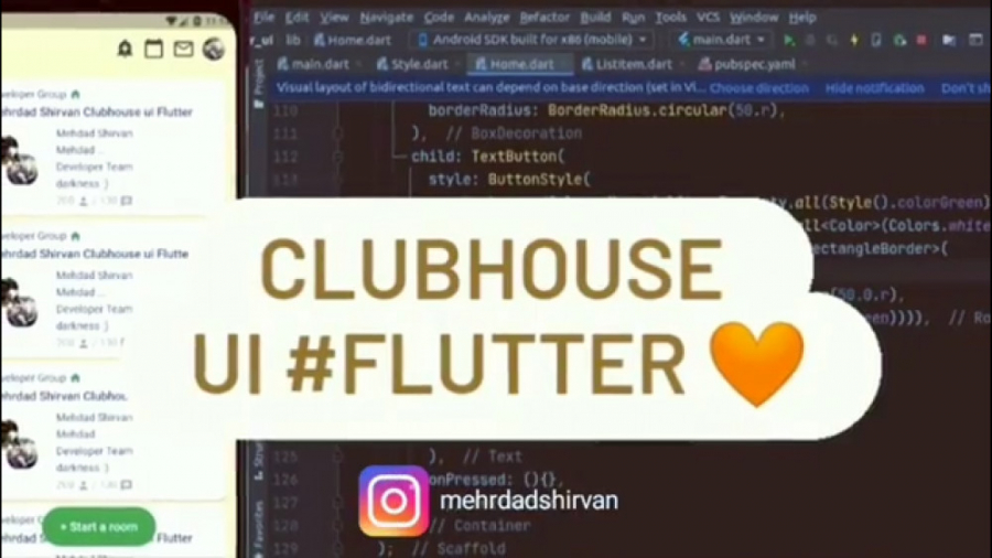 Clubhouse - flutter-ui | MehrdadShirvan