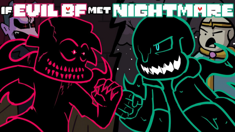 If EVIL BOYFRIEND Met NIGHTMARE SANS (FnF Animation as UNDERTALE)