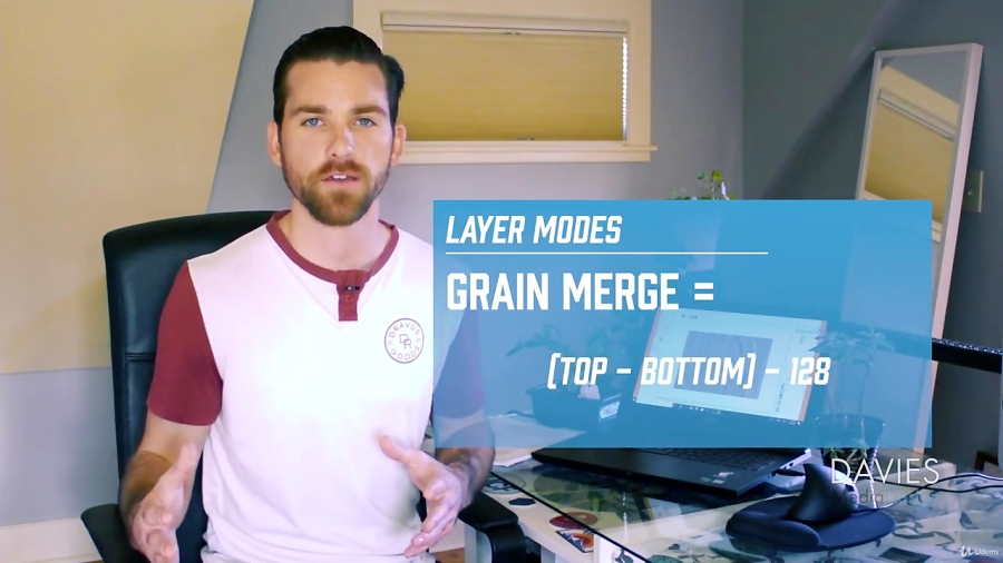 GIMP - Layer Modes Grain Merge
