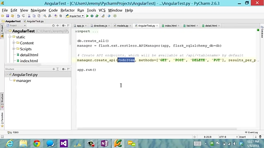 AngularJS end-to-end web app tutorial Part I - YouTube