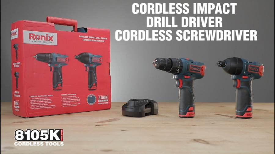آنباکسینگ دریل پیچ گوشتی شارژی رونیکس مدل 8105k