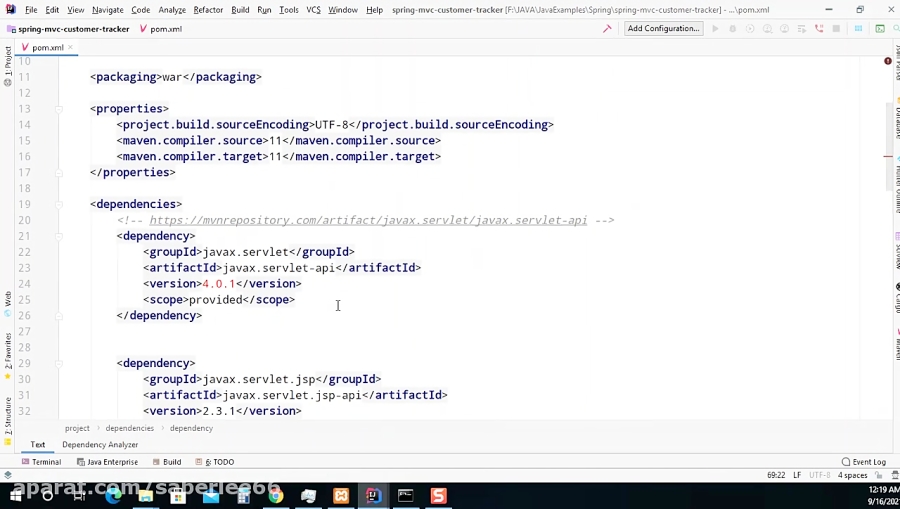 آموزش برنامه نویسی spring mvc 1 پارت 1