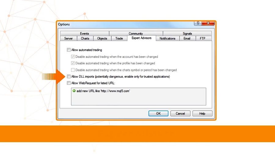 برگه تنظیمات Expert Advisor پارت 2